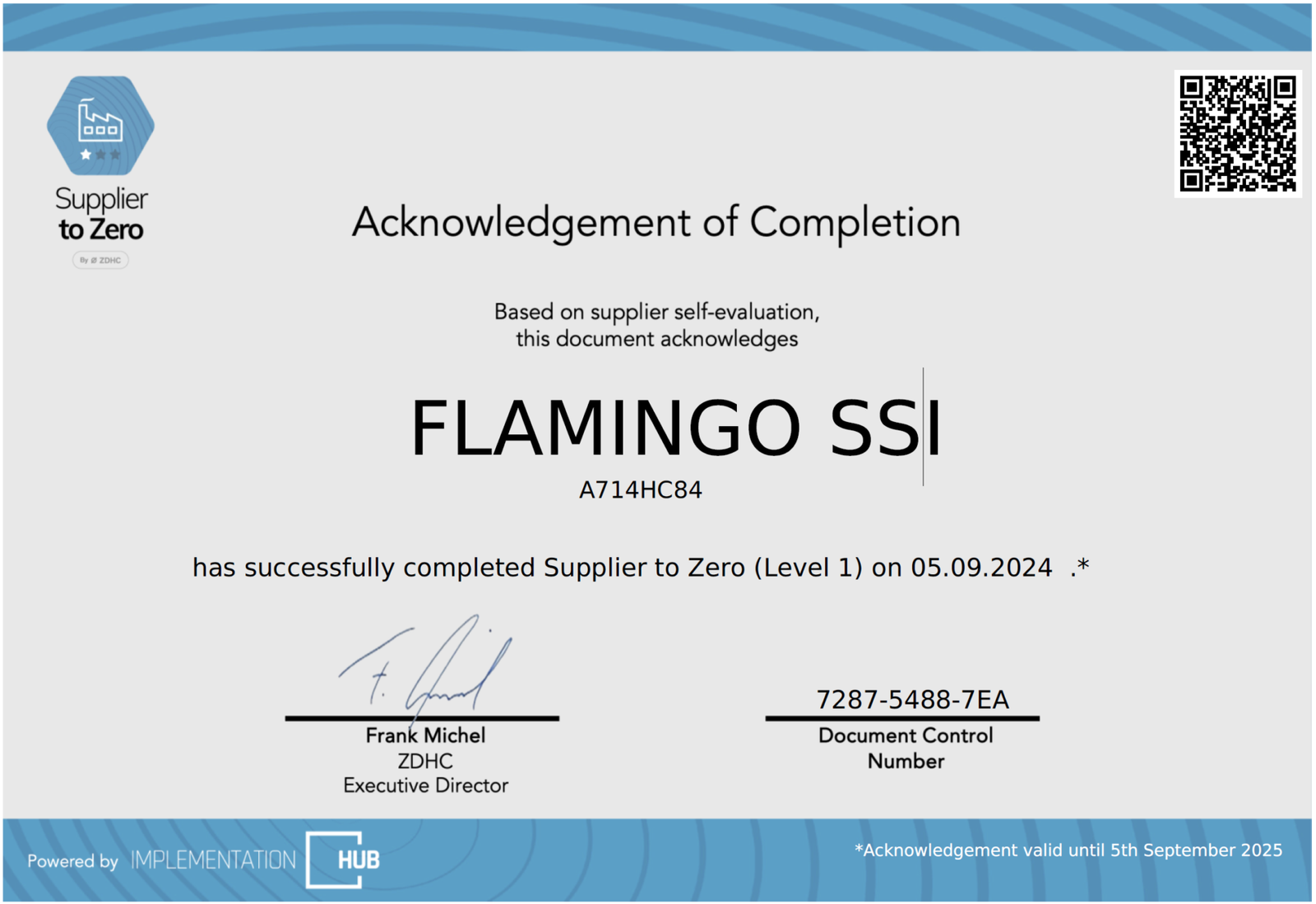 certification - Flamingo SSi